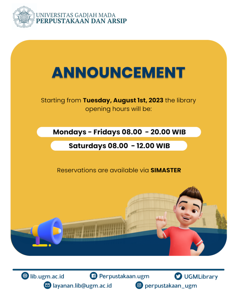 Announcement – Perpustakaan dan Arsip Universitas Gadjah Mada